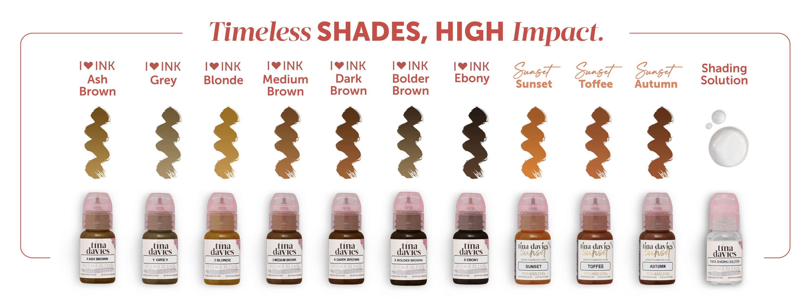 Tina Davies I ️ INK Eyebrow Pigment Collection - Long-Lasting PMU Pigments