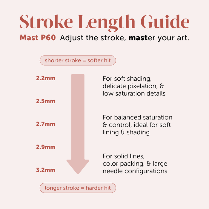 DragonHawk Mast P60 Wireless Tattoo Machine With Adjustable Stroke