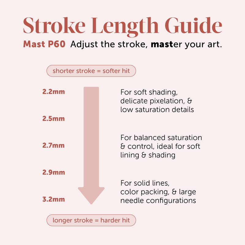 DragonHawk Mast P60 Wireless Tattoo Machine With Adjustable Stroke