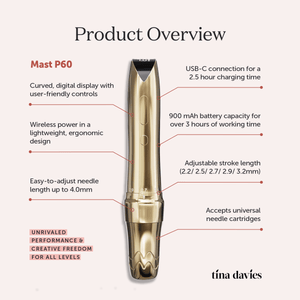 DragonHawk Mast P60 Wireless Tattoo Machine With Adjustable Stroke